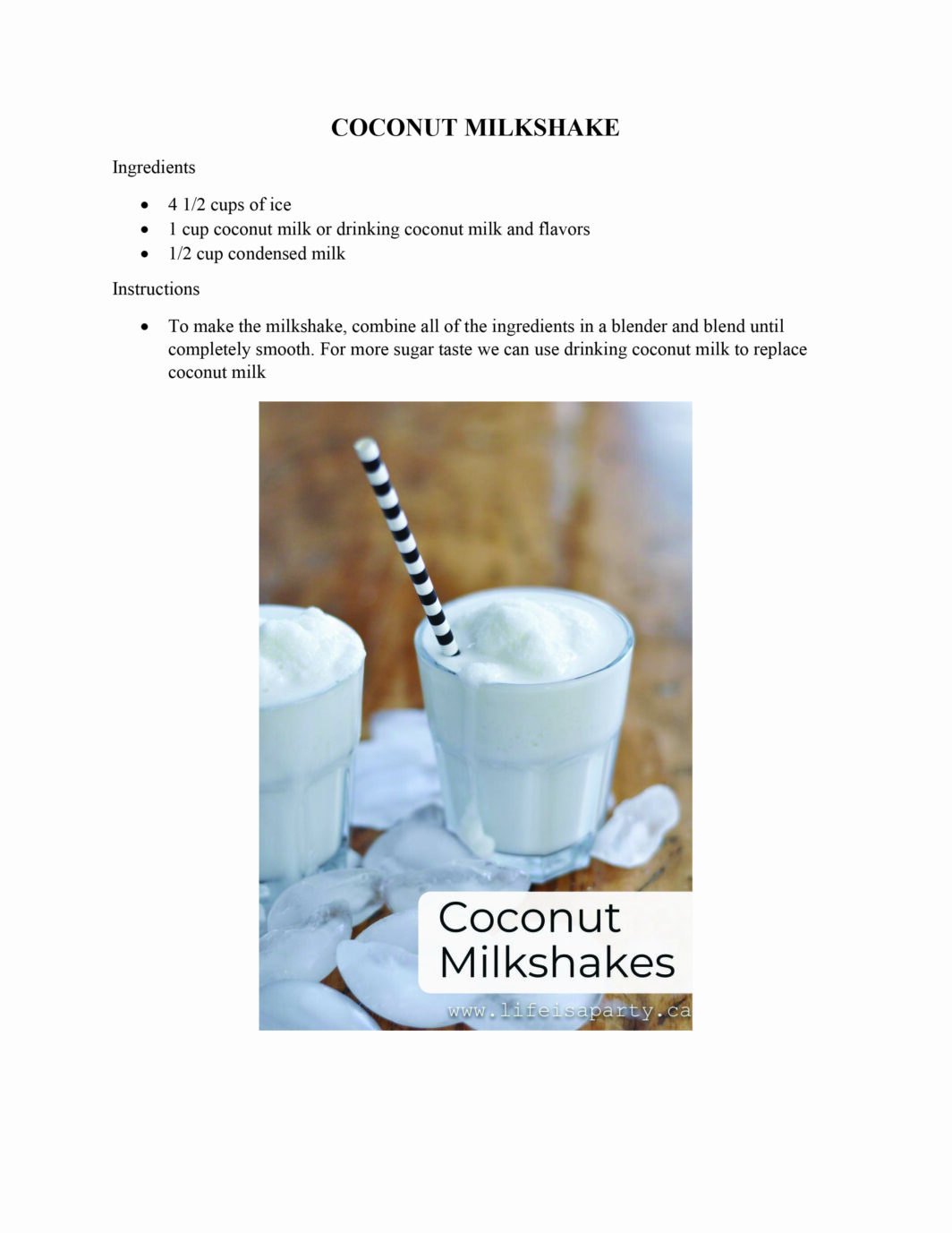 Recipe - i 💚 COCO